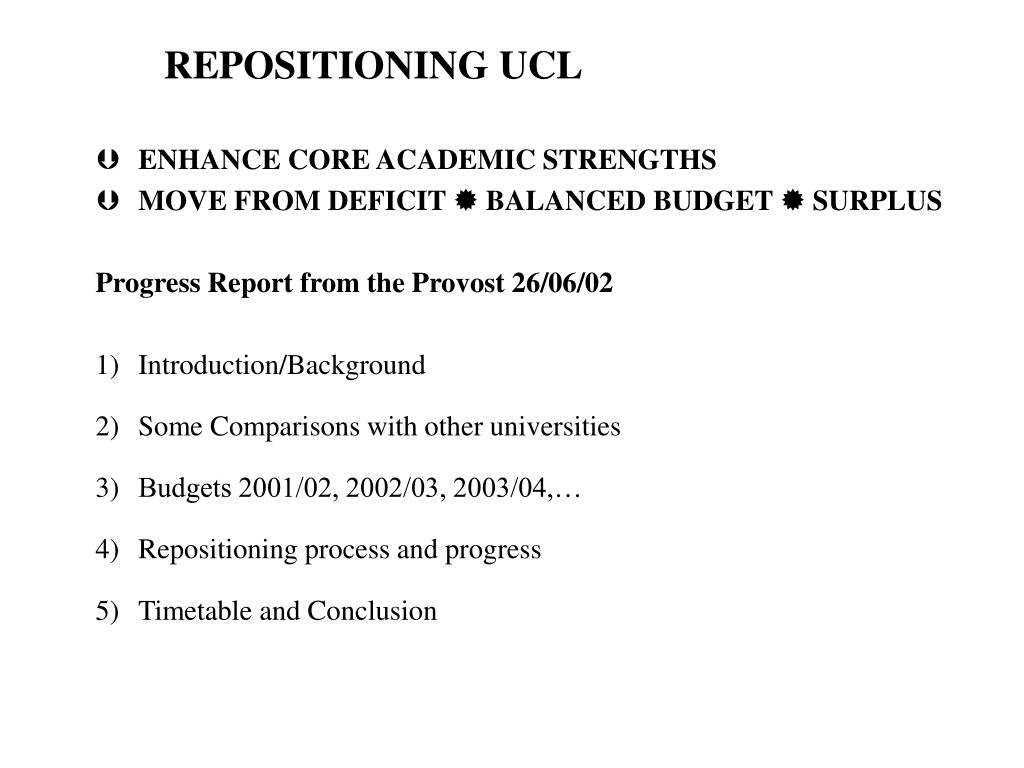 PPT - REPOSITIONING UCL PowerPoint Presentation, free download - ID:3496877