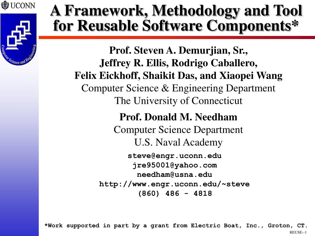 PPT - A Framework, Methodology and Tool for Reusable Software Components* PowerPoint ...