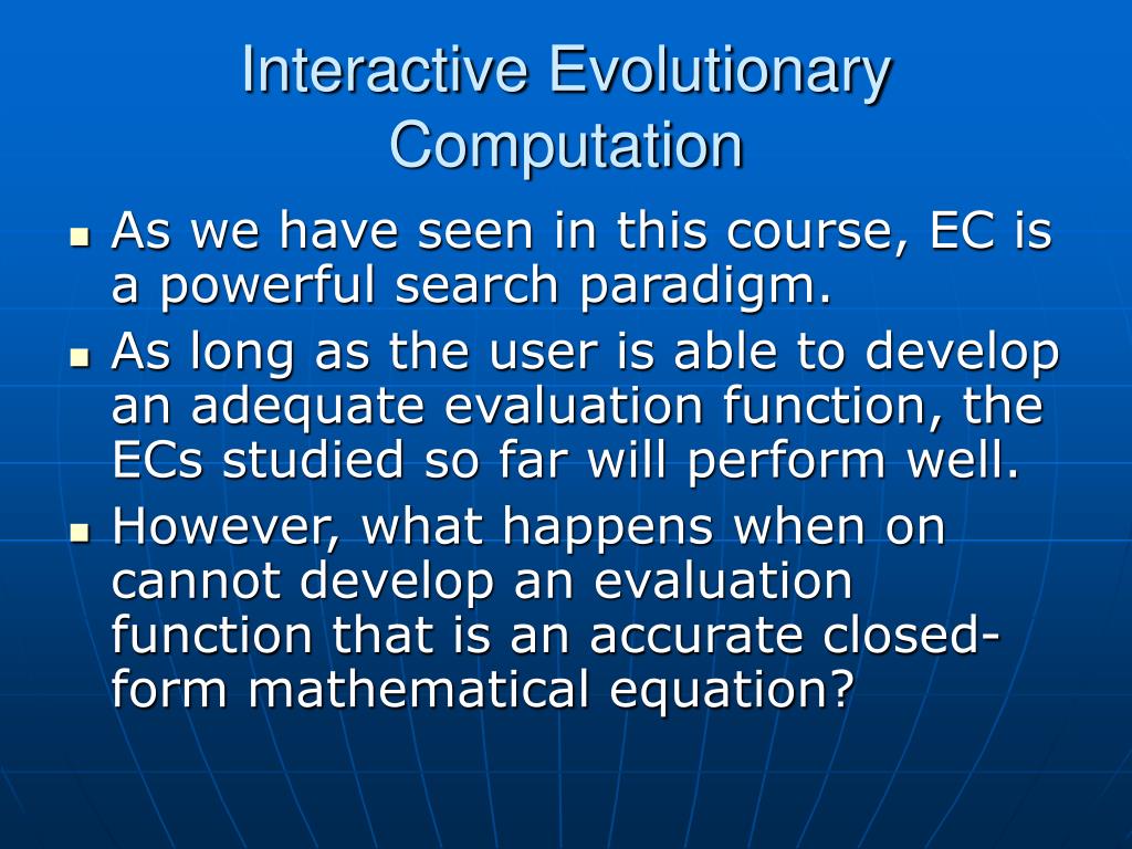 PPT - Interactive Evolutionary Computation PowerPoint Presentation ...