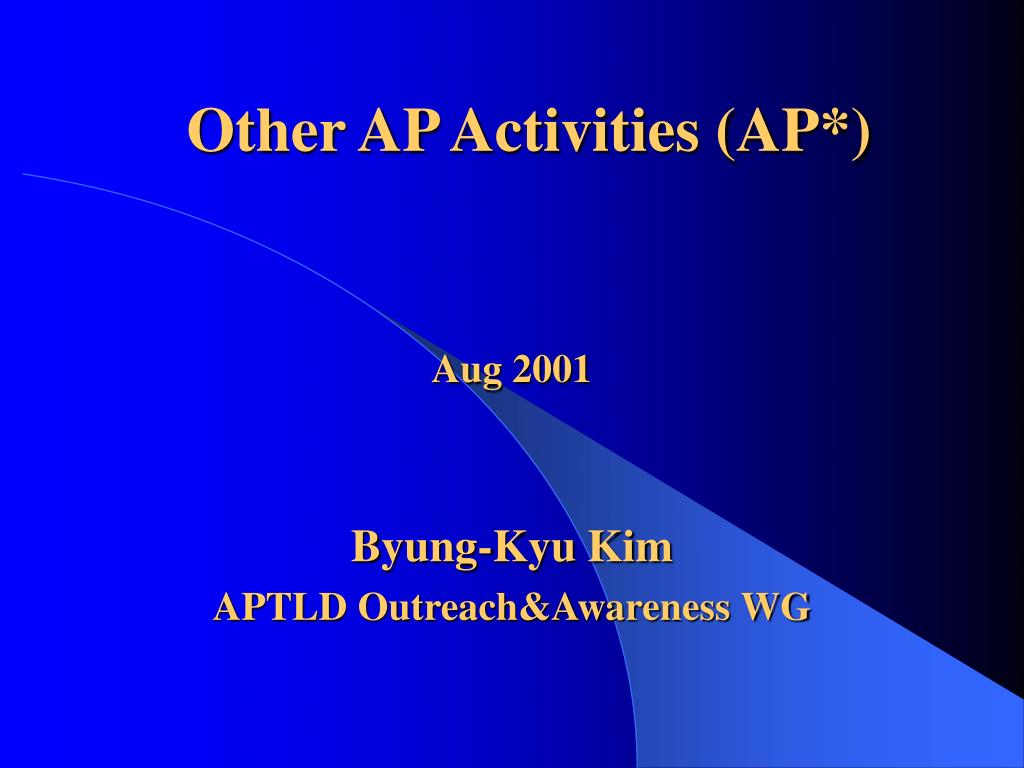 PPT - Other AP Activities (AP*) PowerPoint Presentation, free download ...