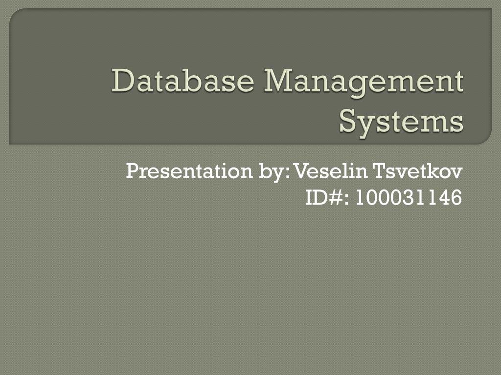PPT - Database Management Systems PowerPoint Presentation, free ...
