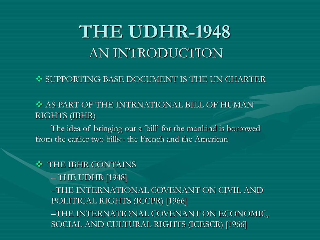 PPT - THE UDHR-1948 PowerPoint Presentation, free download - ID:3508352