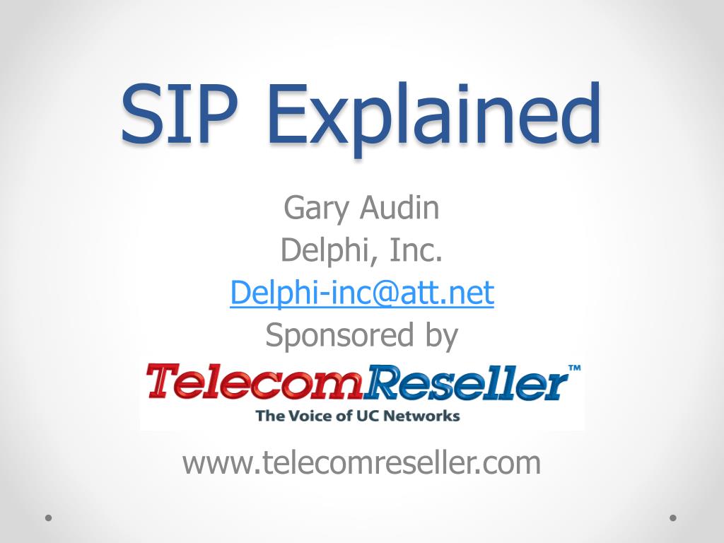 PPT - SIP Explained PowerPoint Presentation, free download - ID:3508817