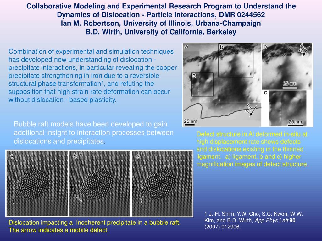 PPT - Dislocation impacting a incoherent precipitate in a bubble raft ...