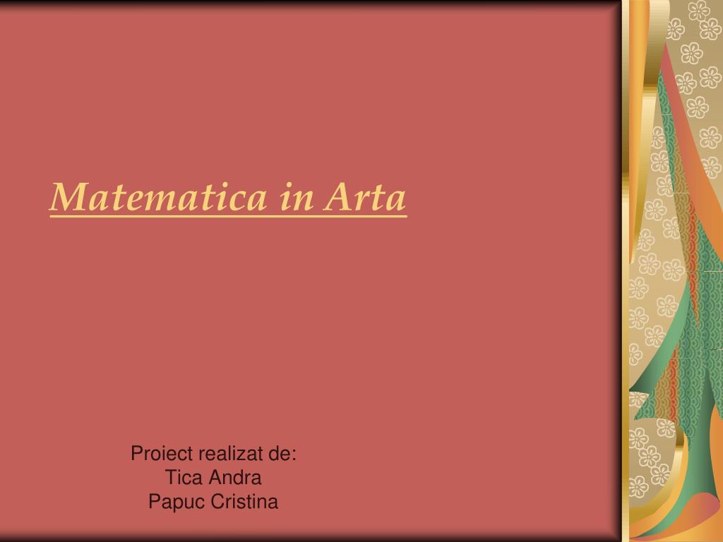 PPT - Matematica in Arta PowerPoint Presentation, free download - ID ...