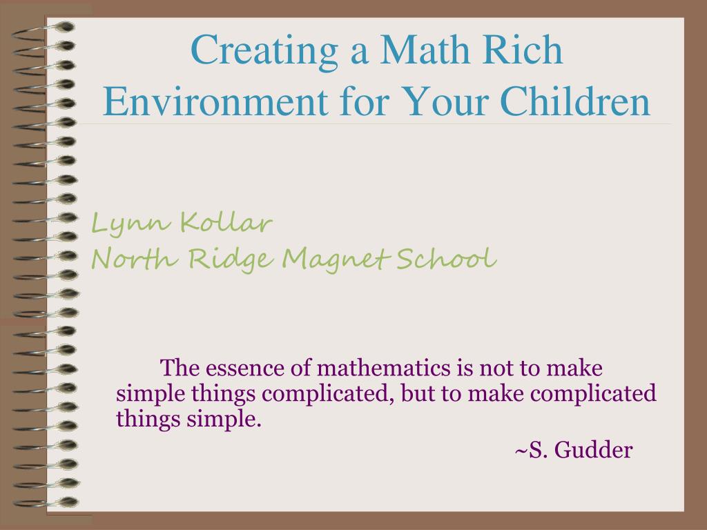 PPT - Creating a Math Rich Environment for Your Children PowerPoint ...