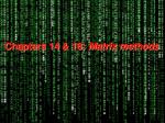 PPT - 2. Matrix Methods PowerPoint Presentation, free download - ID:6228325