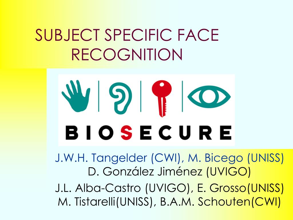 PPT - SUBJECT SPECIFIC FACE RECOGNITION PowerPoint Presentation, free ...