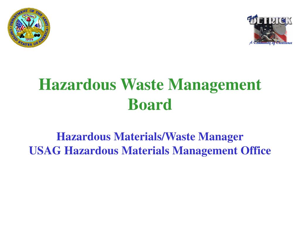 PPT - Hazardous Waste Management Board PowerPoint Presentation, free ...