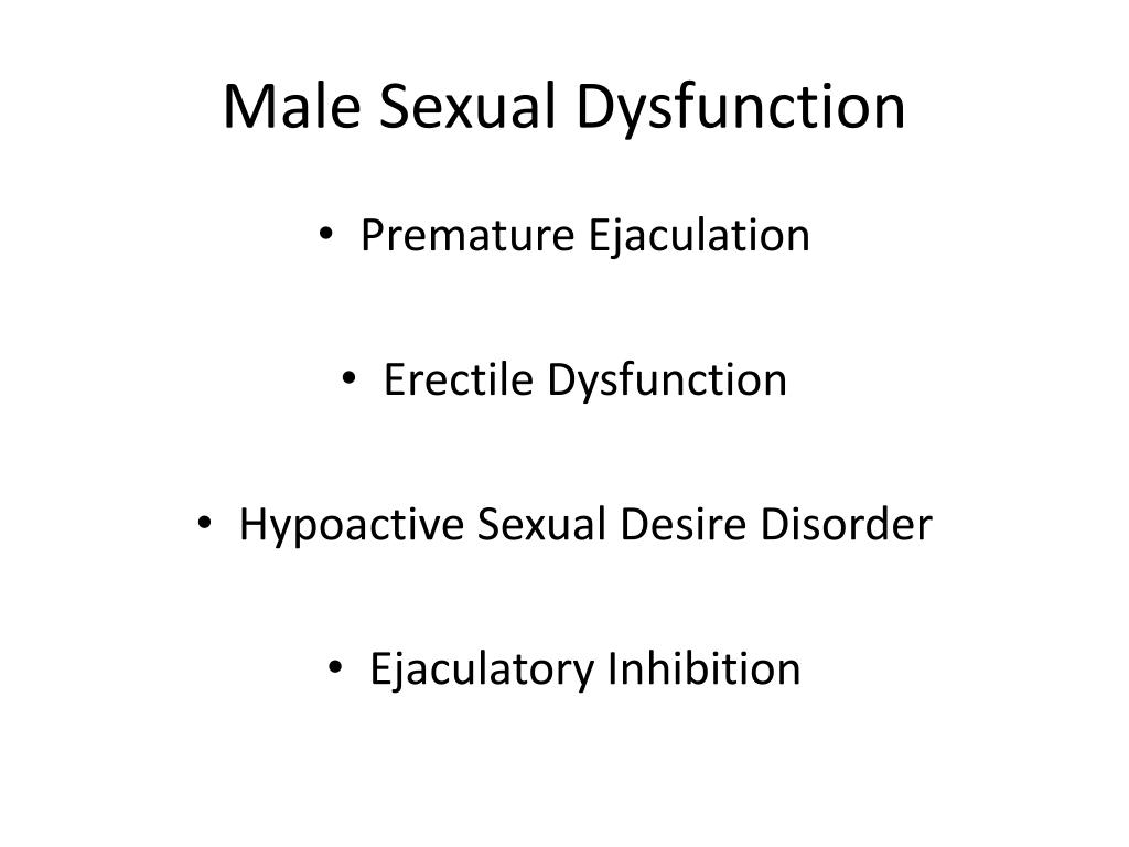 PPT - Male Sexual Dysfunction PowerPoint Presentation, free download ...