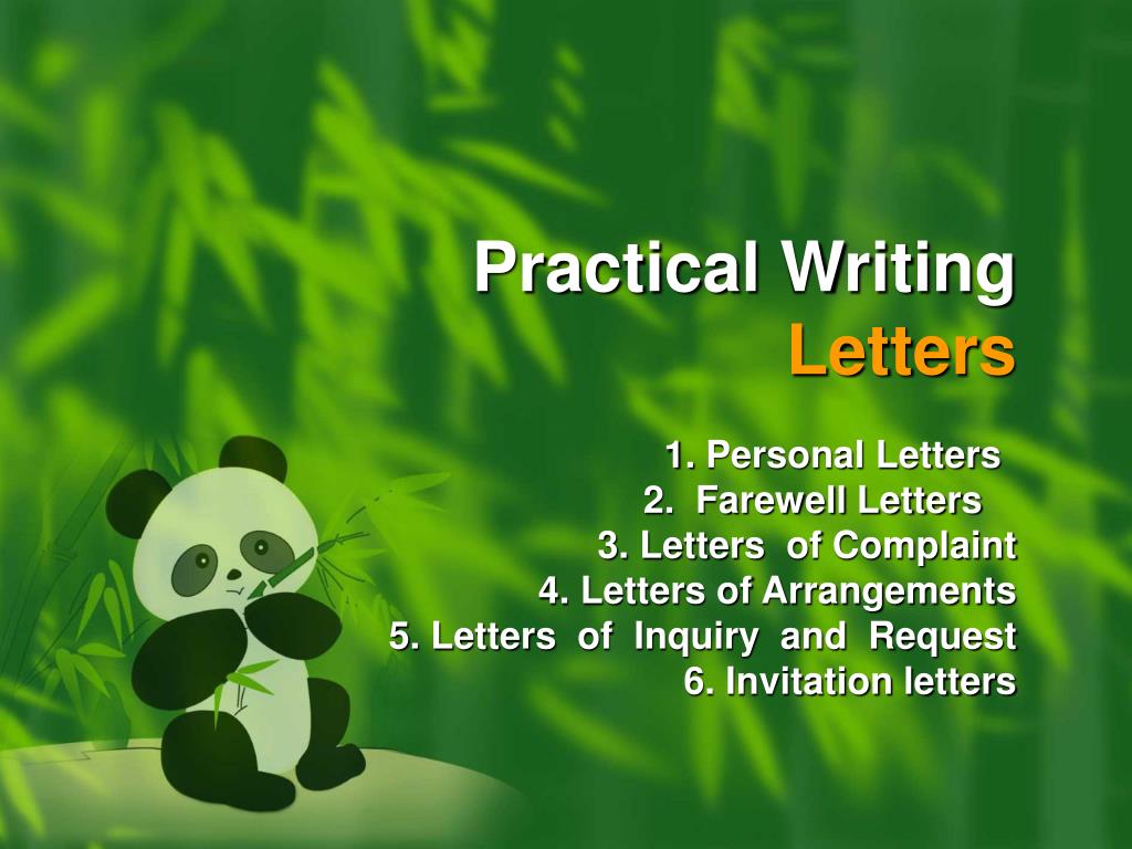 PPT - Practical Writing Letters PowerPoint Presentation, free download ...