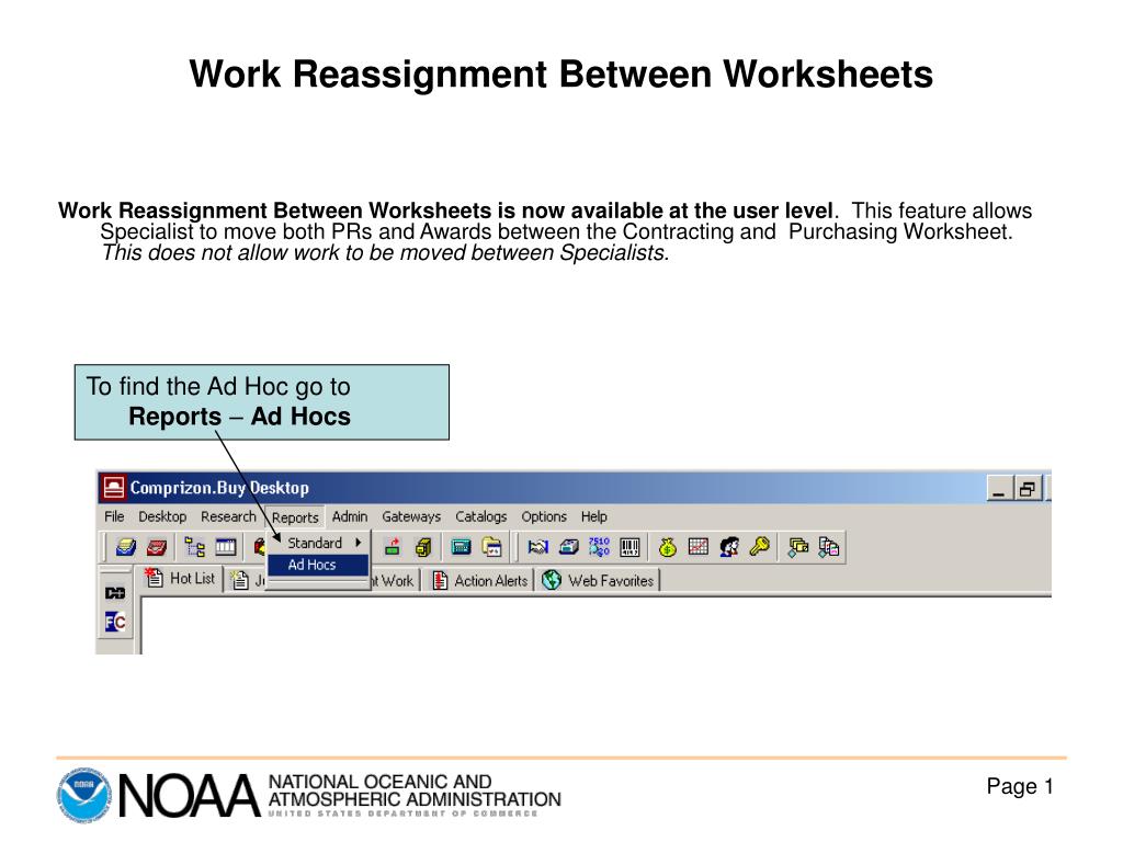 PPT - Work Reassignment Between Worksheets PowerPoint Presentation ...