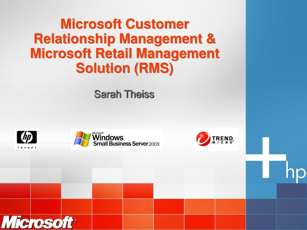 PPT - Microsoft Customer Relationship Management & Microsoft Retail ...