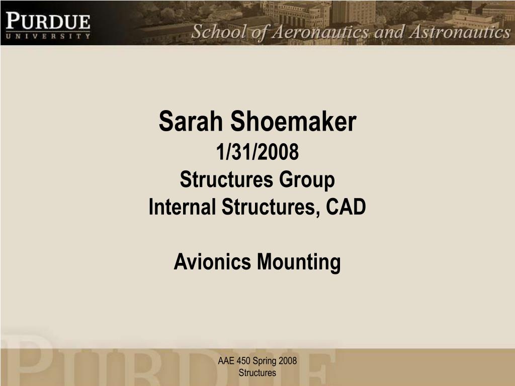 PPT - Sarah Shoemaker 1/31/2008 Structures Group Internal Structures ...