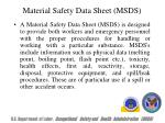 PPT - Material Safety Data Sheets (MSDS) PowerPoint Presentation, free ...