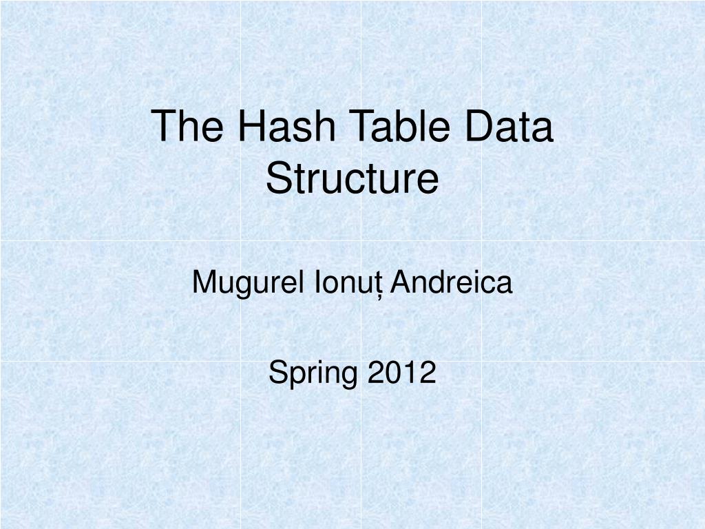 PPT - The Hash Table Data Structure PowerPoint Presentation, free ...
