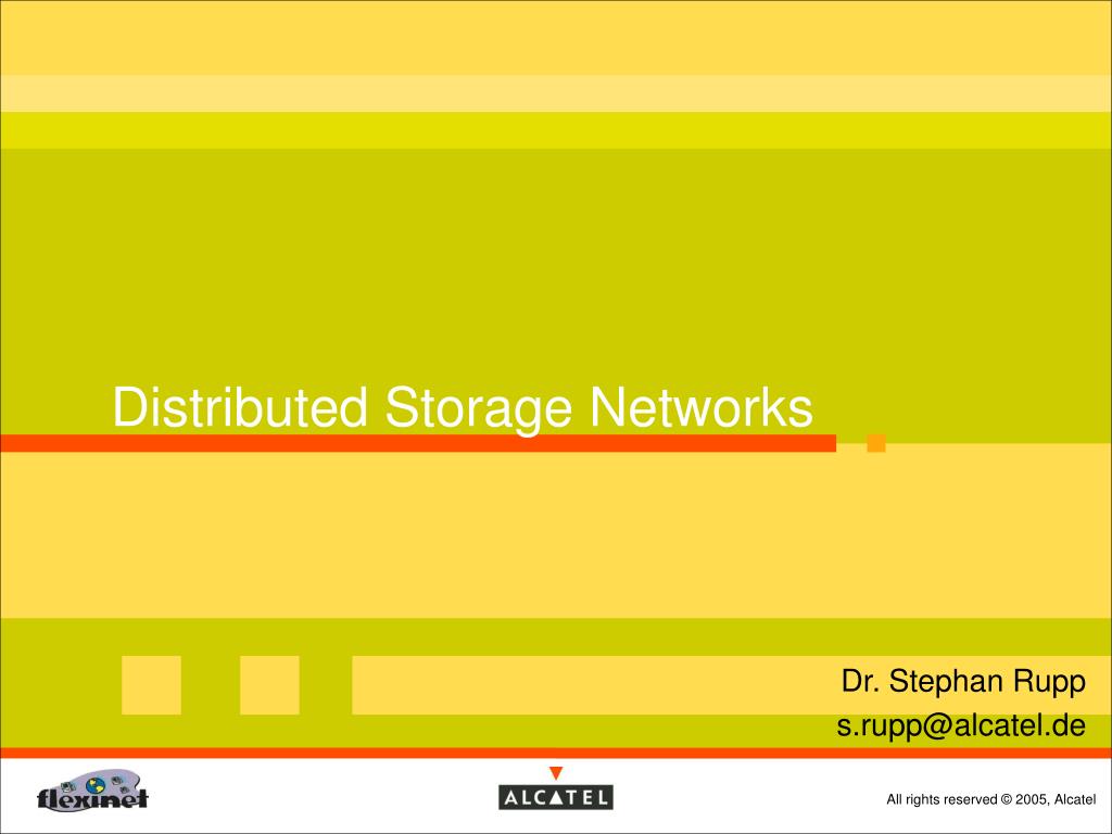 PPT - Distributed Storage Networks PowerPoint Presentation, free ...