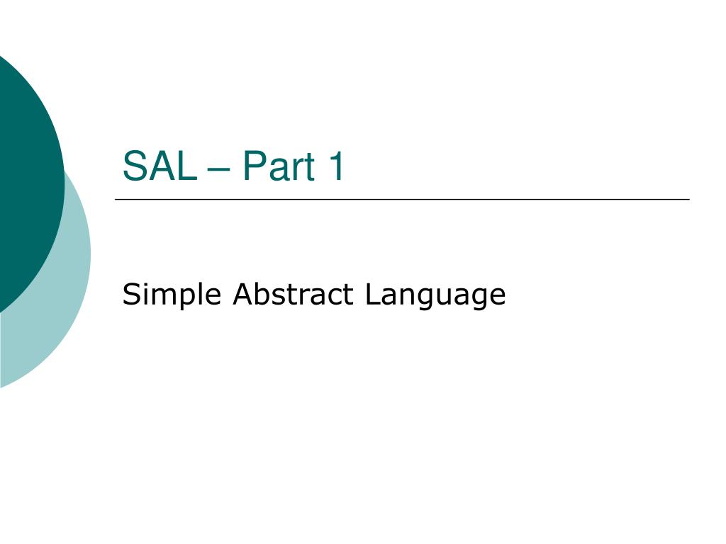 PPT - SAL – Part 1 PowerPoint Presentation, free download - ID:3541415