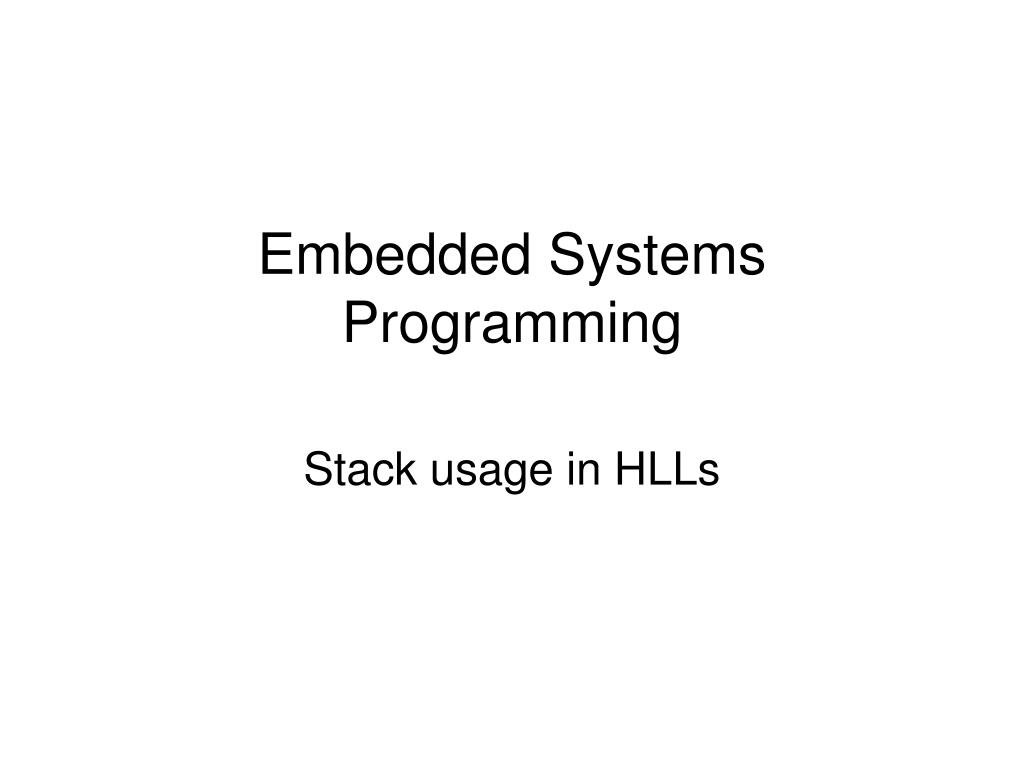 PPT - Embedded Systems Programming PowerPoint Presentation, free ...