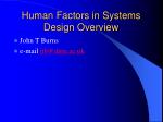 PPT - Human factors in interaction design PowerPoint Presentation, free ...