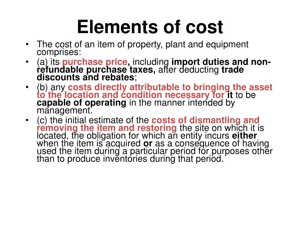 PPT - Elements of cost PowerPoint Presentation, free download - ID:3545396