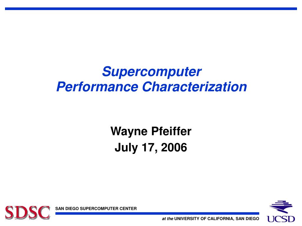 PPT - Supercomputer Performance Characterization PowerPoint ...
