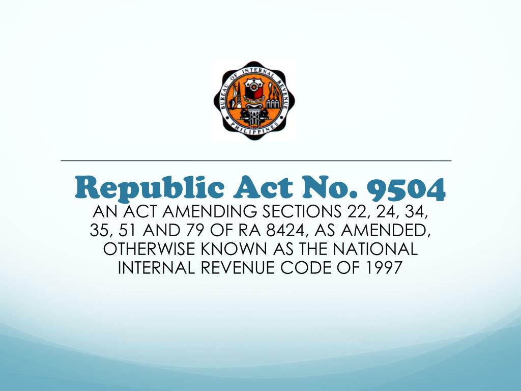 PPT - Republic Act No. 9504 PowerPoint Presentation, free download - ID ...
