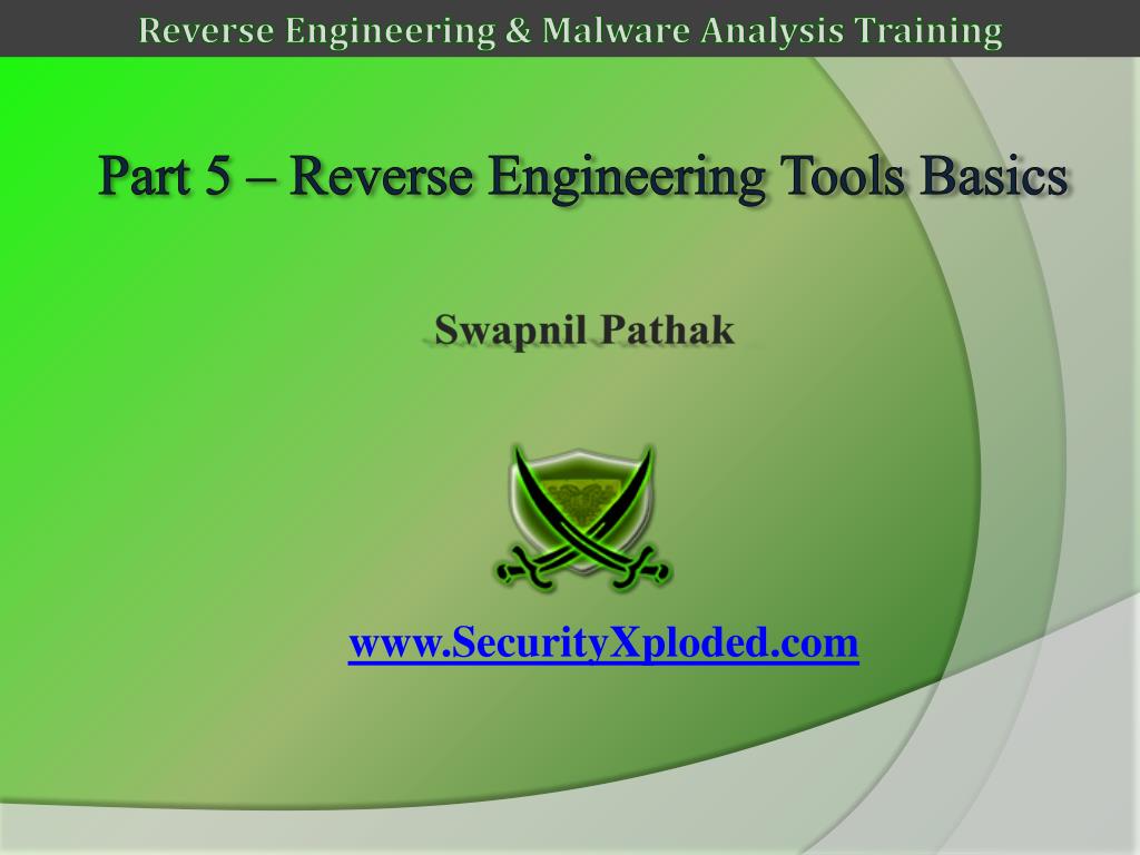 PPT - Part 5 – Reverse Engineering Tools Basics PowerPoint Presentation ...
