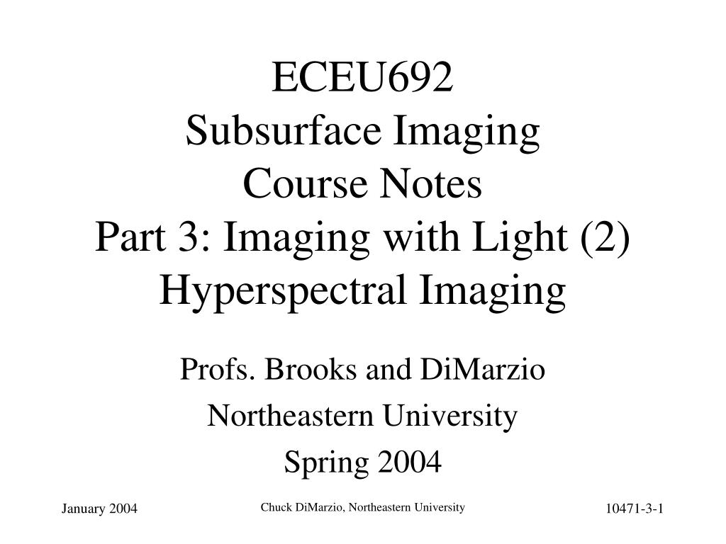 PPT - ECEU692 Subsurface Imaging Course Notes Part 3: Imaging with ...