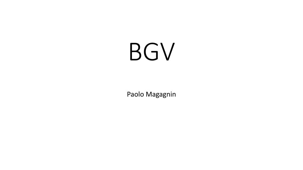 PPT - BGV PowerPoint Presentation, free download - ID:3554296