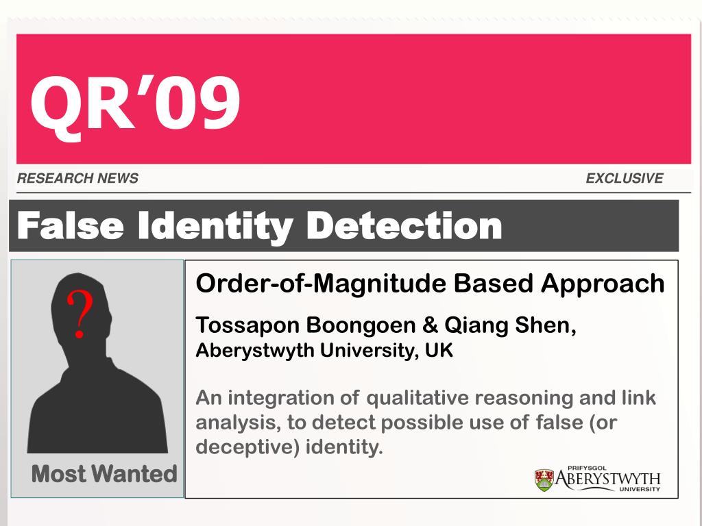 PPT - False Identity Detection PowerPoint Presentation, free download ...