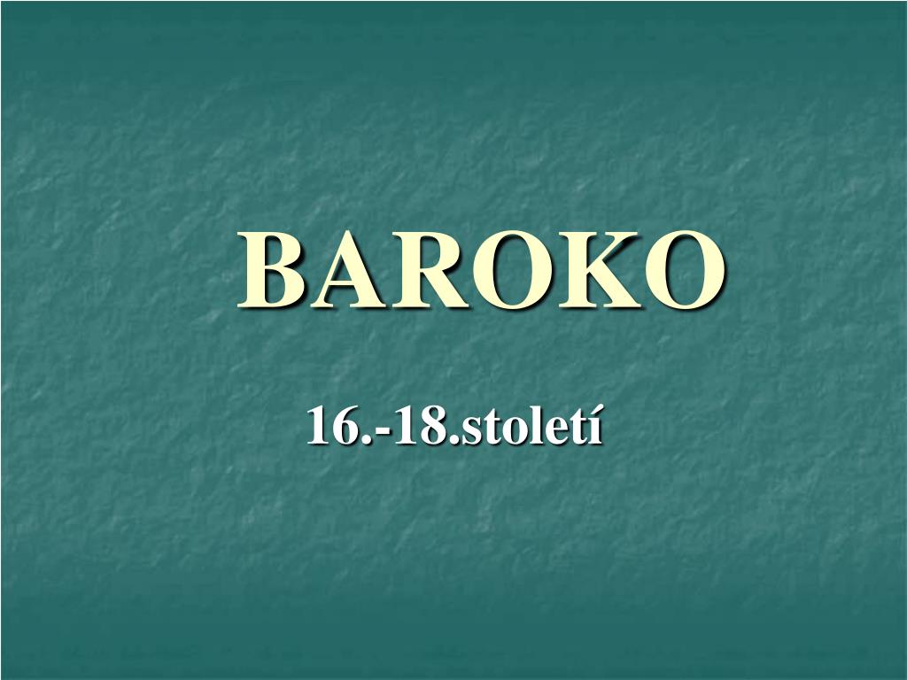 PPT - BAROKO PowerPoint Presentation, free download - ID:3556791