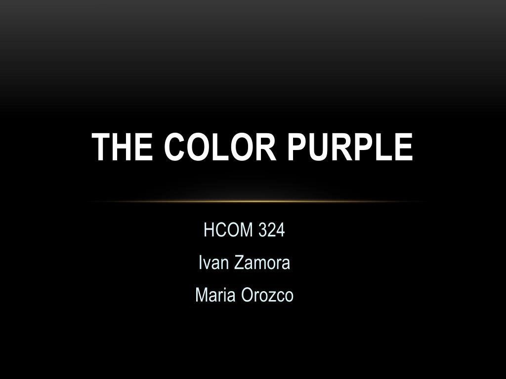 PPT - The Color Purple PowerPoint Presentation, free download - ID:3558880