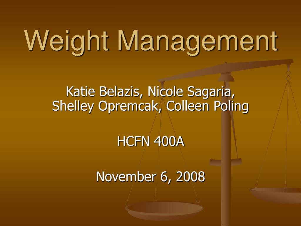 PPT - Weight Management PowerPoint Presentation, free download - ID:3560187