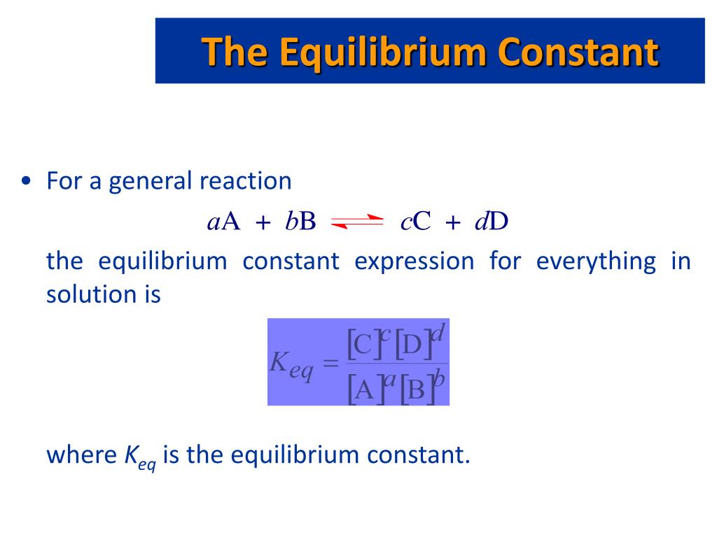 PPT - The Equilibrium Constant PowerPoint Presentation, free download ...