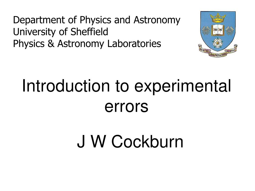 PPT - Introduction to experimental errors PowerPoint Presentation, free ...