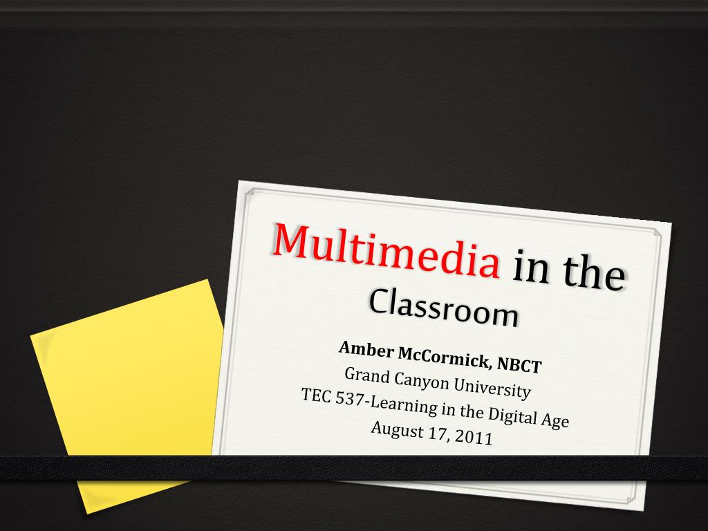 PPT - Multimedia in the Classroom PowerPoint Presentation, free ...