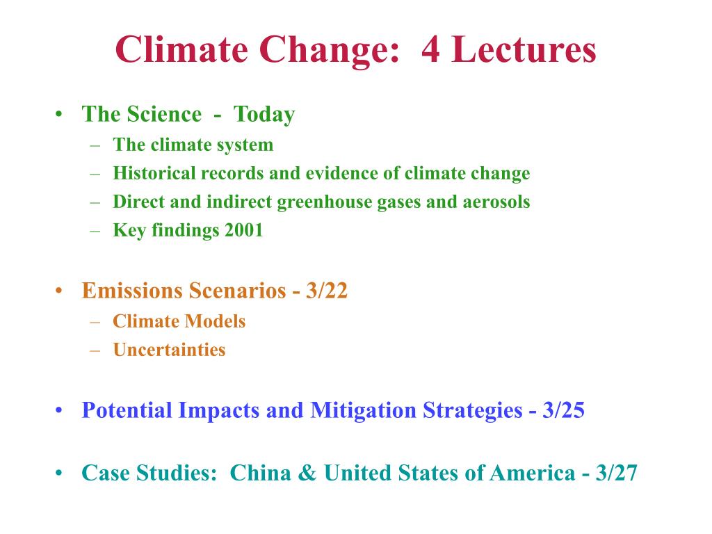 PPT - Climate Change: 4 Lectures PowerPoint Presentation, free download ...