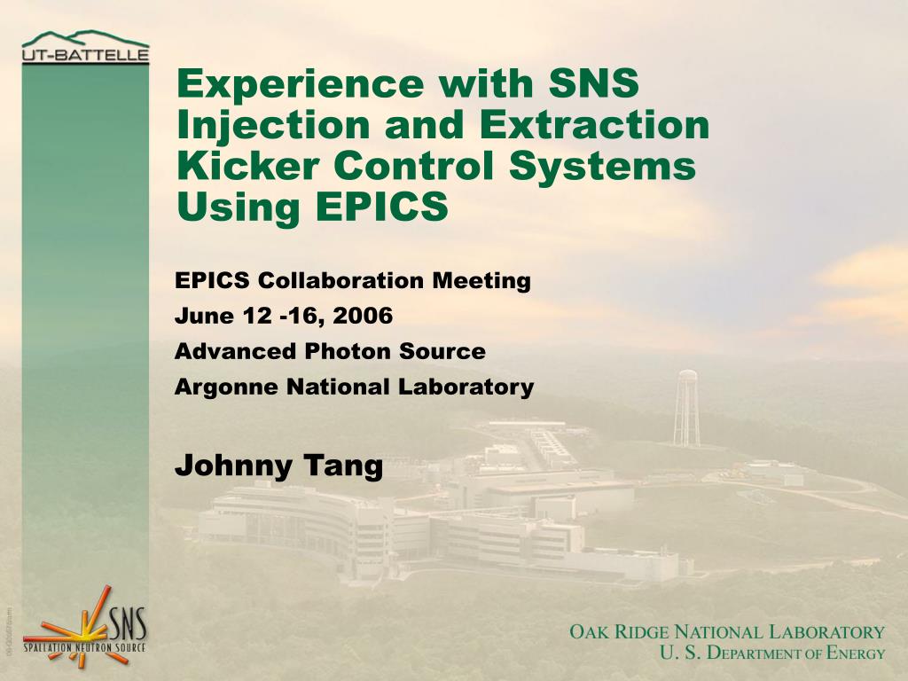 PPT - Experience with SNS Injection and Extraction Kicker Control ...