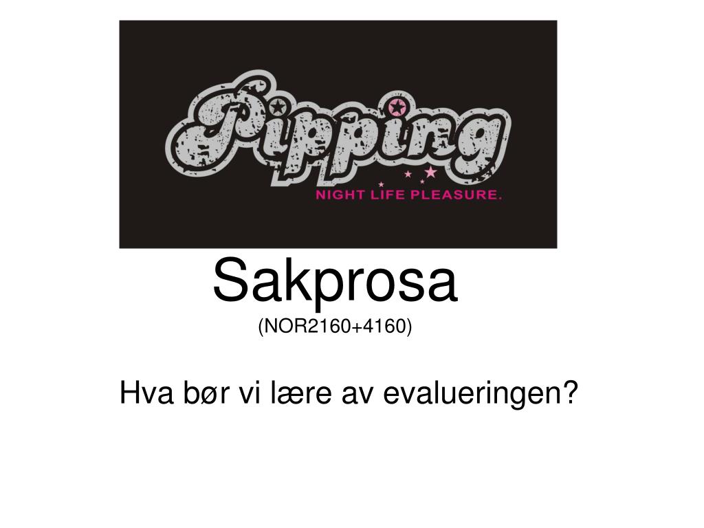 PPT - Sakprosa (NOR2160+4160) PowerPoint Presentation, free download ...