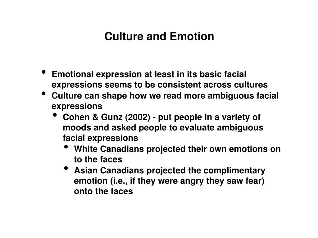 PPT - Culture and Emotion PowerPoint Presentation, free download - ID ...