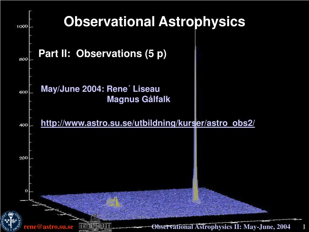 PPT - Observational Astrophysics PowerPoint Presentation, free download ...