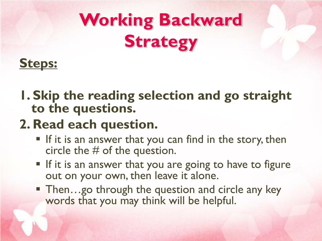 PPT - Working Backward Strategy PowerPoint Presentation, free download ...