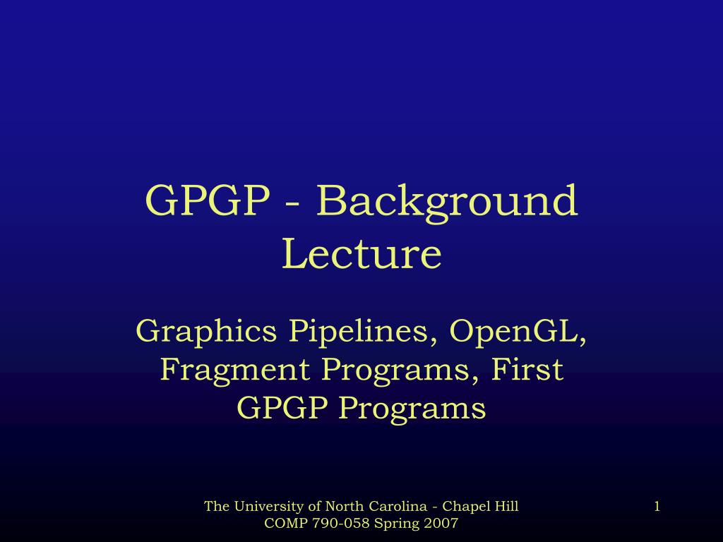 PPT - GPGP - Background Lecture PowerPoint Presentation, free download ...