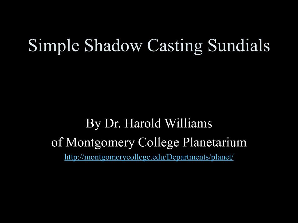 PPT - Simple Shadow Casting Sundials PowerPoint Presentation, free ...