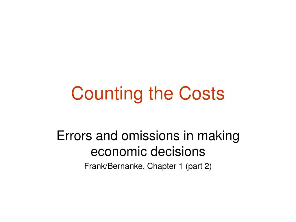 PPT - Counting the Costs PowerPoint Presentation, free download - ID ...