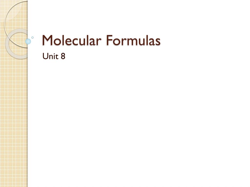 PPT - Molecular Formulas PowerPoint Presentation, free download - ID ...