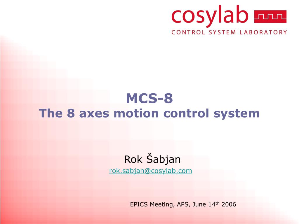 PPT - MCS-8 The 8 axes motion control system PowerPoint Presentation ...