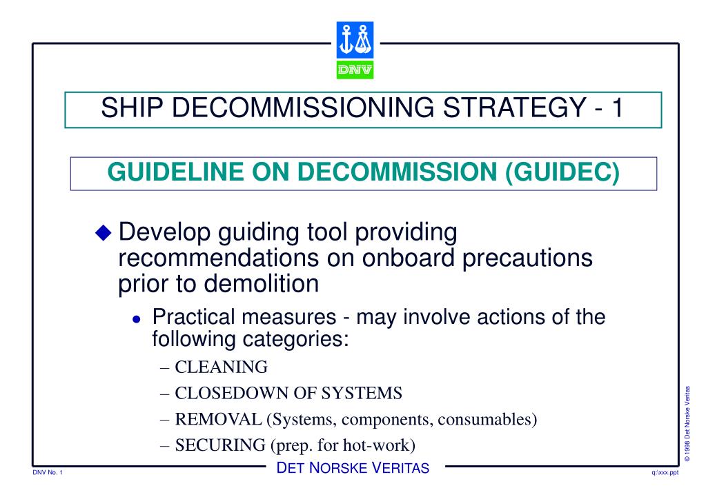 PPT - SHIP DECOMMISSIONING STRATEGY - 1 PowerPoint Presentation, free ...